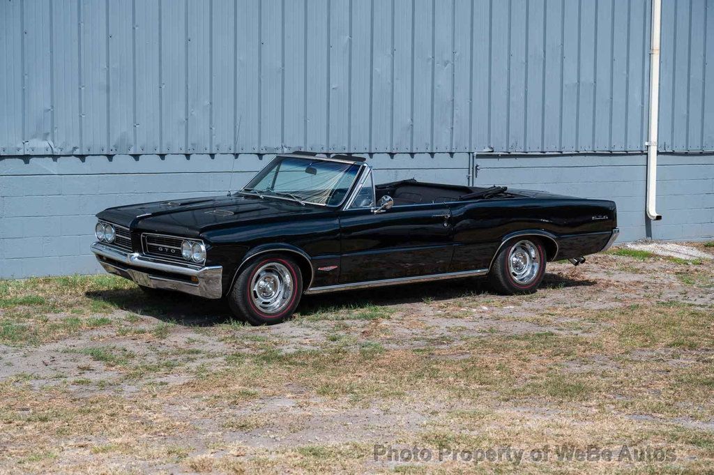 1964 Used Pontiac Lemans PHS Docs, Triple Black, GTO Badged, Power Top ...