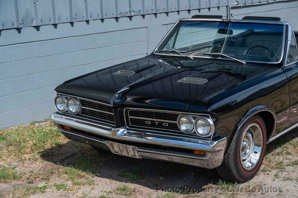 1964 Used Pontiac Lemans PHS Docs, Triple Black, GTO Badged, Power Top ...