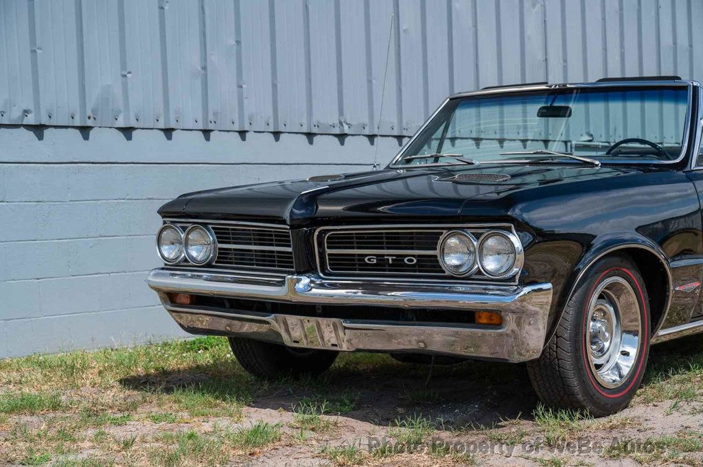 1964 Used Pontiac Lemans PHS Docs, Triple Black, GTO Badged, Power Top ...