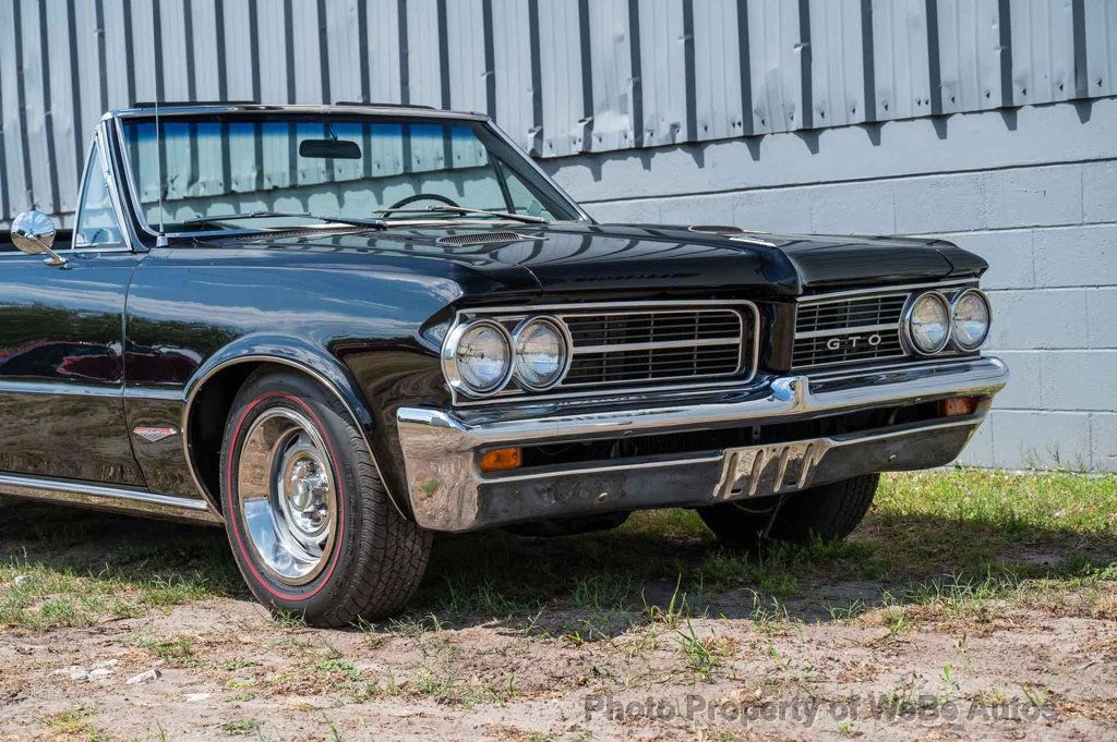 1964 Used Pontiac Lemans PHS Docs, Triple Black, GTO Badged, Power Top ...