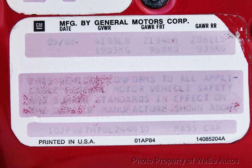 1986 Used Pontiac Trans Am Trans Am at WeBe Autos Serving Long Island ...