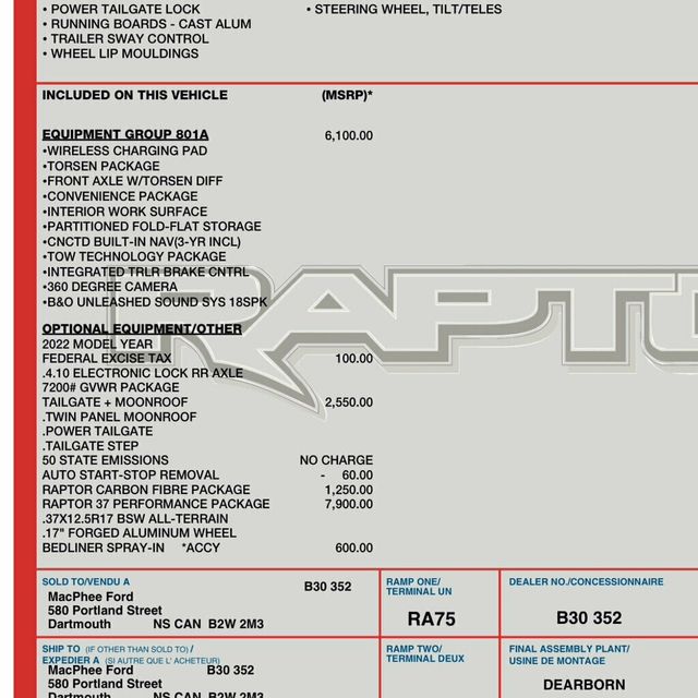 2022 Used Ford F-150 Raptor 4WD SuperCrew 5.5' Box at Auto 206 Inc ...